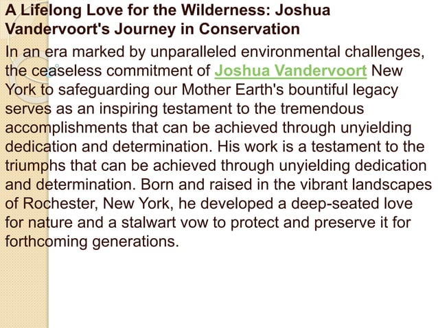 Josh Vandervoort Rochester New York.pptx