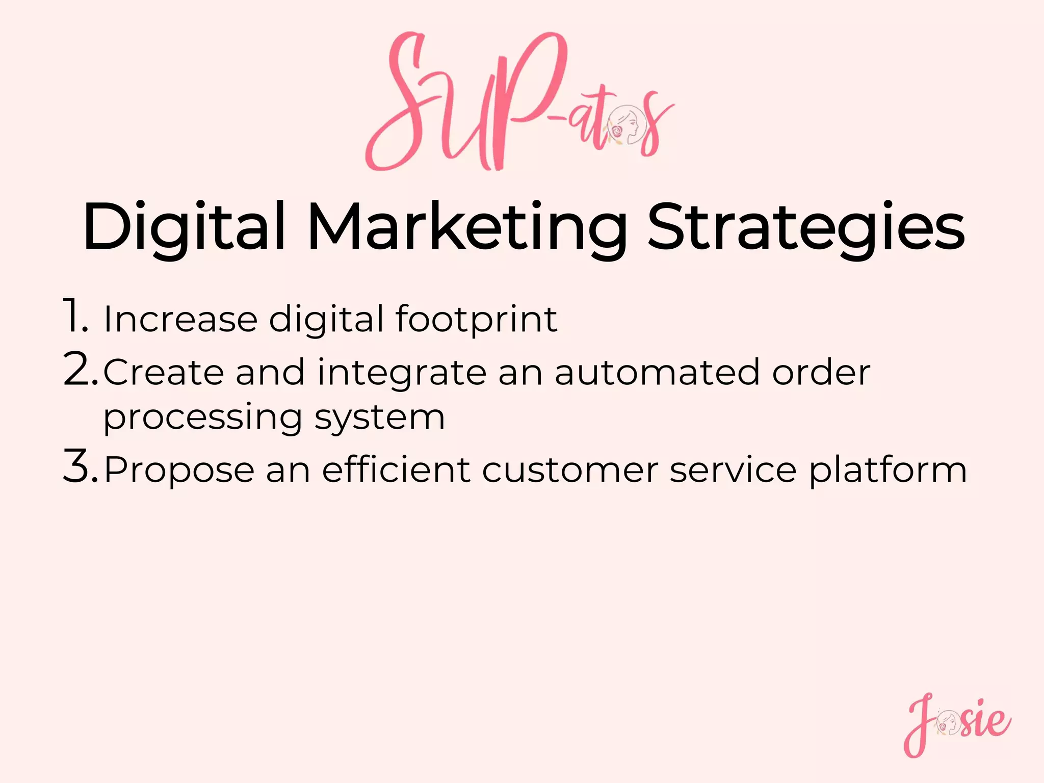 Josie Philippines Digital Marketing Plan | PPTX