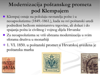 Josip Klempaj - Prvi Hrvatsko-slavonski vrhovni upravitelj pošta | PPT