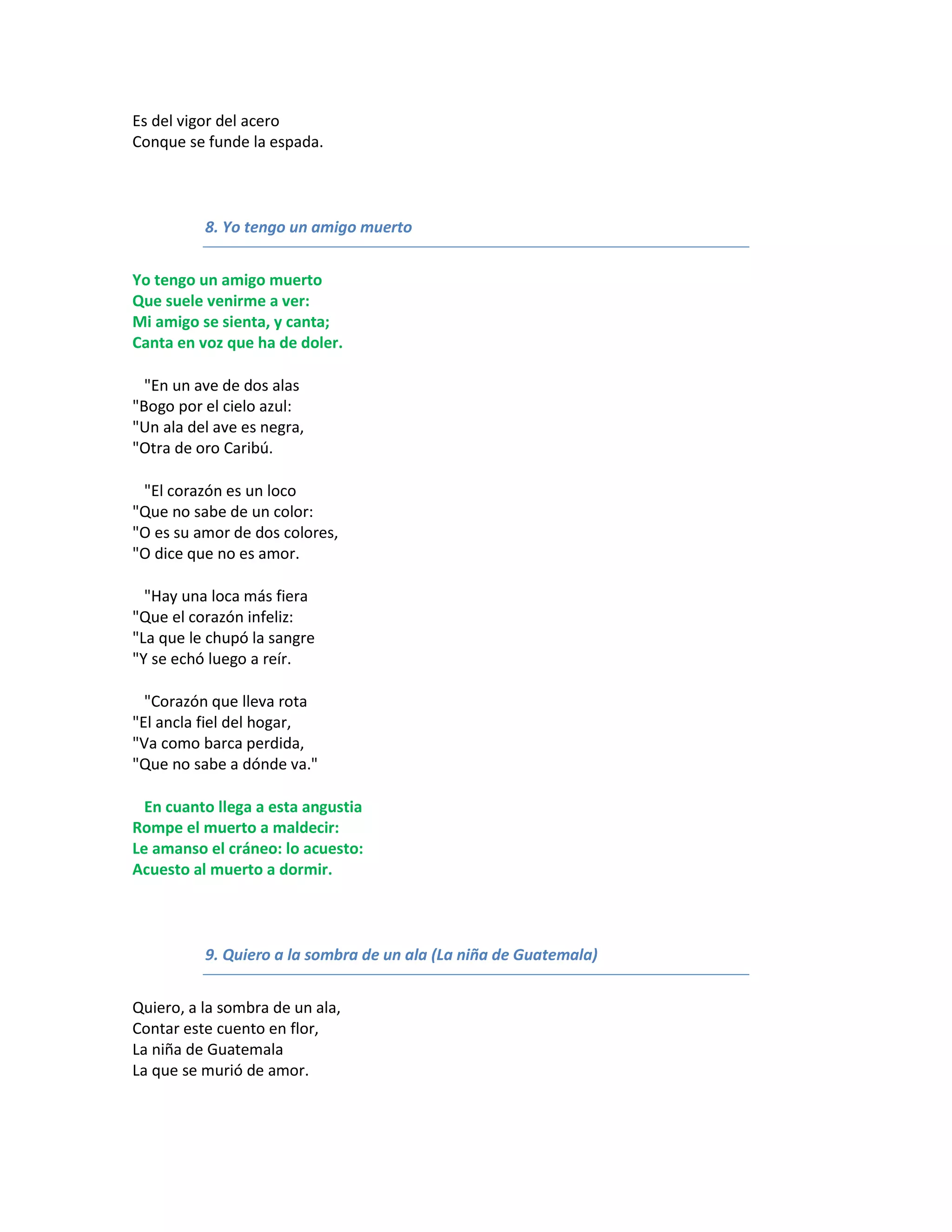 Jose Marti - Versos sencillos (antologia para niños) | DOCX