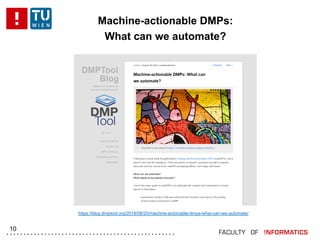 Machine-actionable Data Management Plans | PDF | Databases | Computer Software and Applications