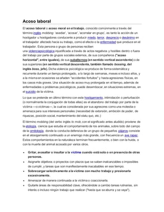 hostigamiento laboral | DOCX