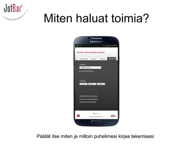 Jotbar mobiilileimaus | PPT
