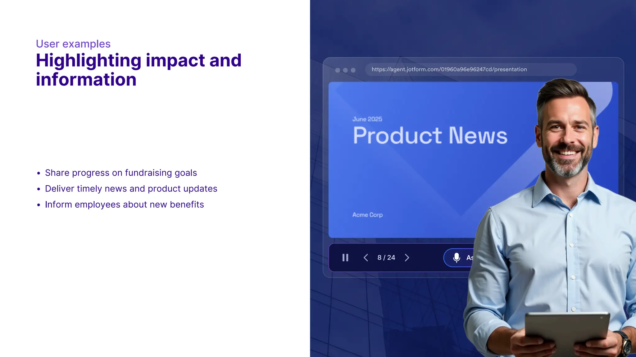 Jotform Presentation Agents: Use Cases and Examples | PDF