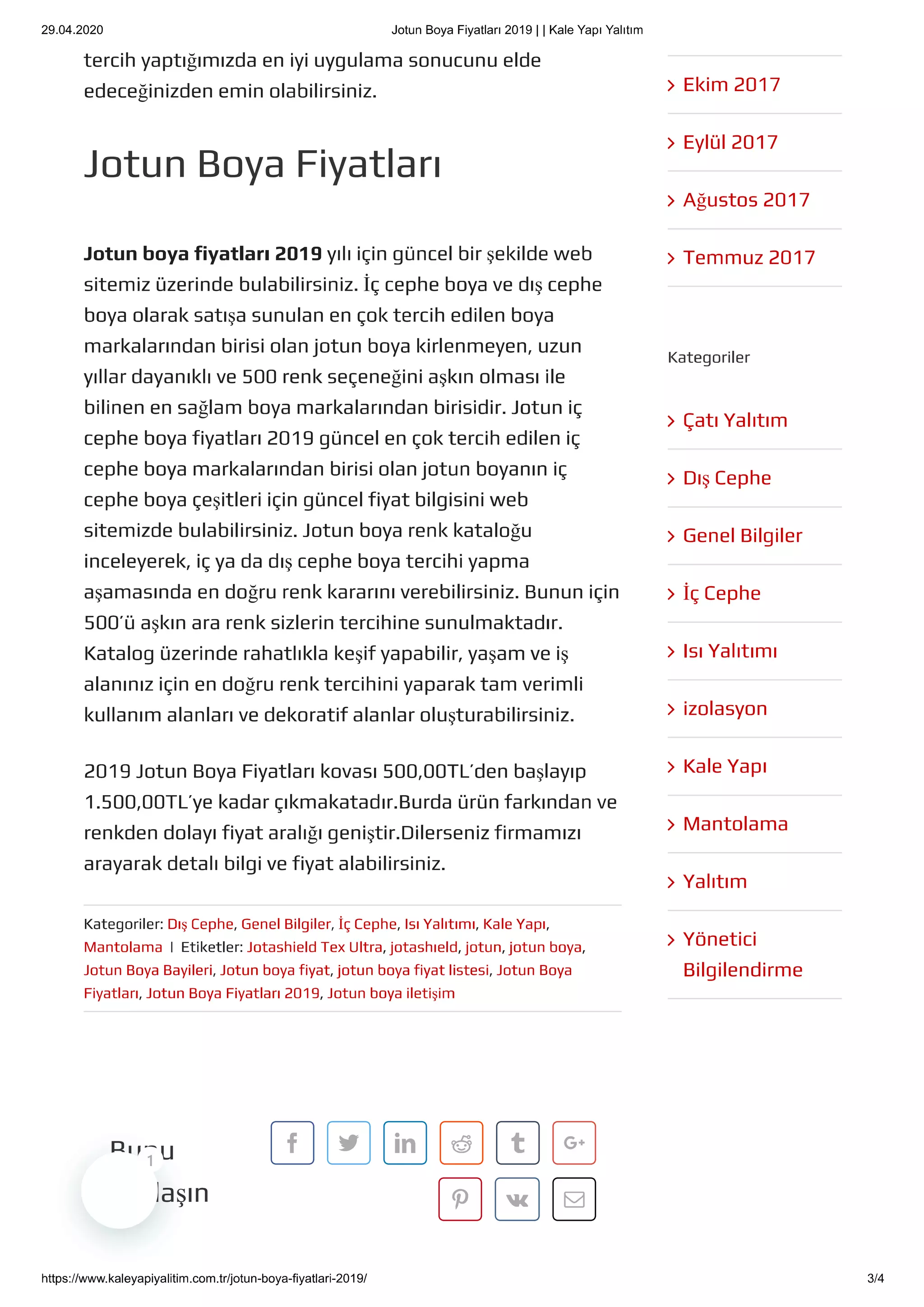 Jotun boya-fiyatlari-2019 | PDF