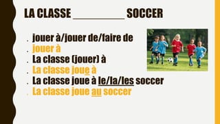 Jouer ou faire verbs french francais slideshow | PDF