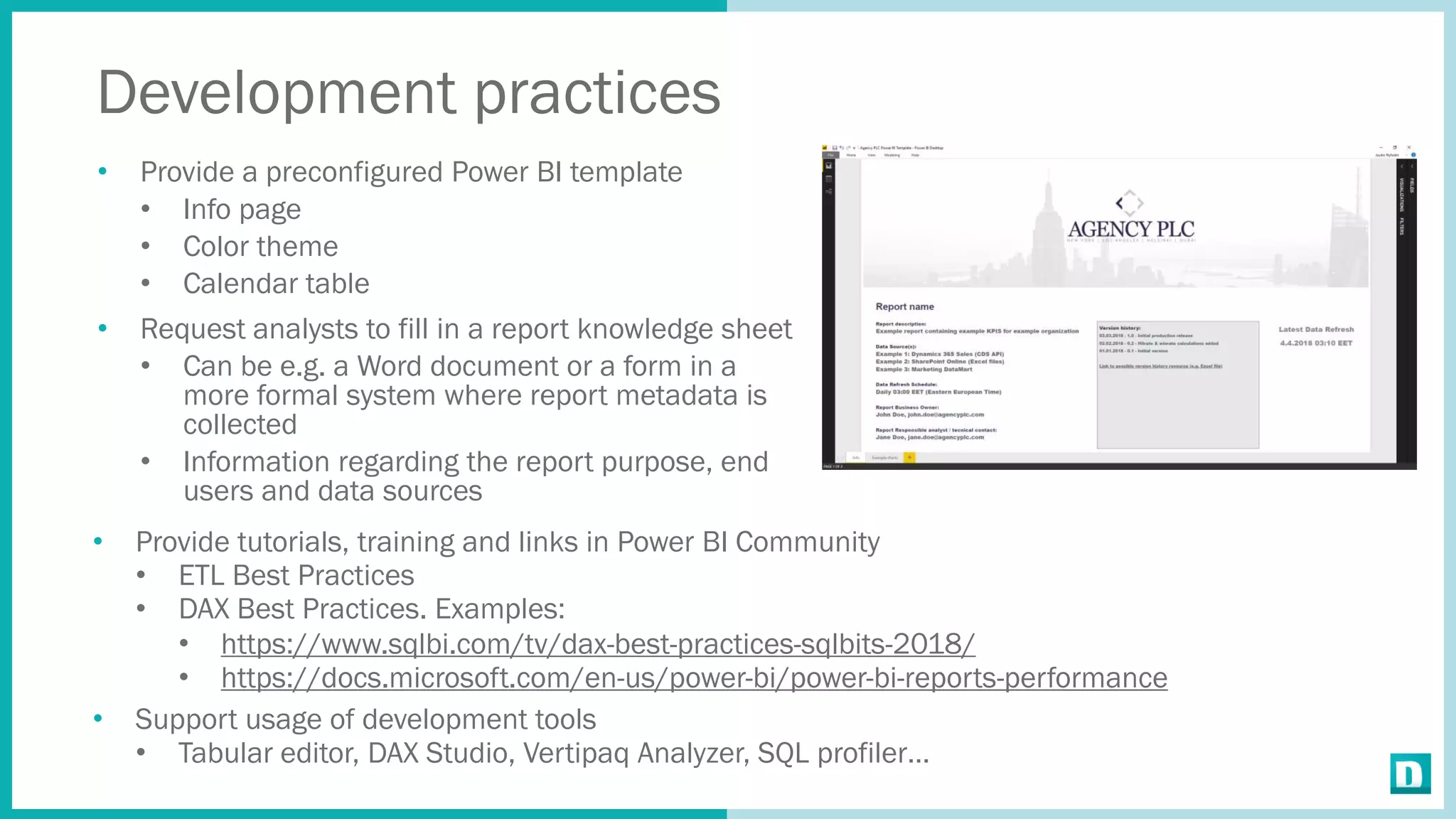 Power BI Governance and Development Best Practices - Presentation at #MSBIFI User Group 12.6.2018