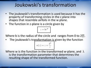 Joukowski's airfoils, introduction to conformal mapping | PDF