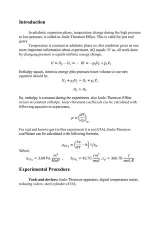 Joule thomson effect | PDF