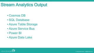 PowerBI: Real Time streaming information from Sensors | PPT