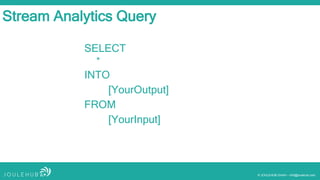 PowerBI: Real Time streaming information from Sensors | PPT