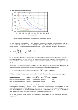 Joule thompson effect | DOCX