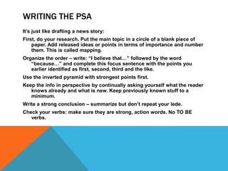 Journalism Public Relations and Public Service Announcements | PPTX ...