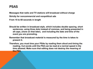 Journalism Public Relations and Public Service Announcements | PPTX ...