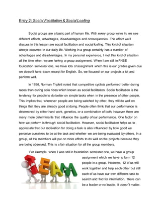 Social Psychology | DOCX | Lifestyle | Genres