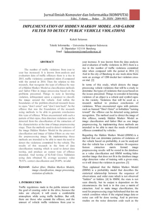 Hidden Markov Model Classification And Gabor Filter Preprocessing | PDF