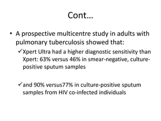 Journal Review on Xpert MTB vs Ultra | PPT