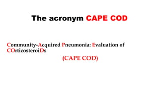 Journal club on Hydrcortisone for Severe Community acquired pneumonia ...