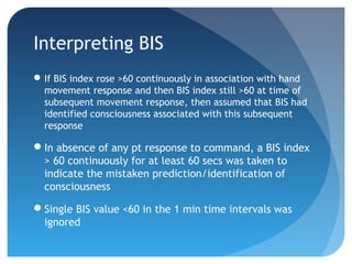 Journal Club Presentation "The ability of bispectal index to detect ...