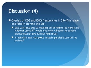 Journal Club Presentation "The ability of bispectal index to detect ...
