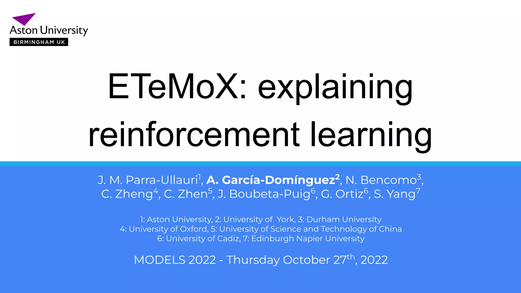 MODELS 2022 Journal-First presentation: ETeMoX - explaining ...