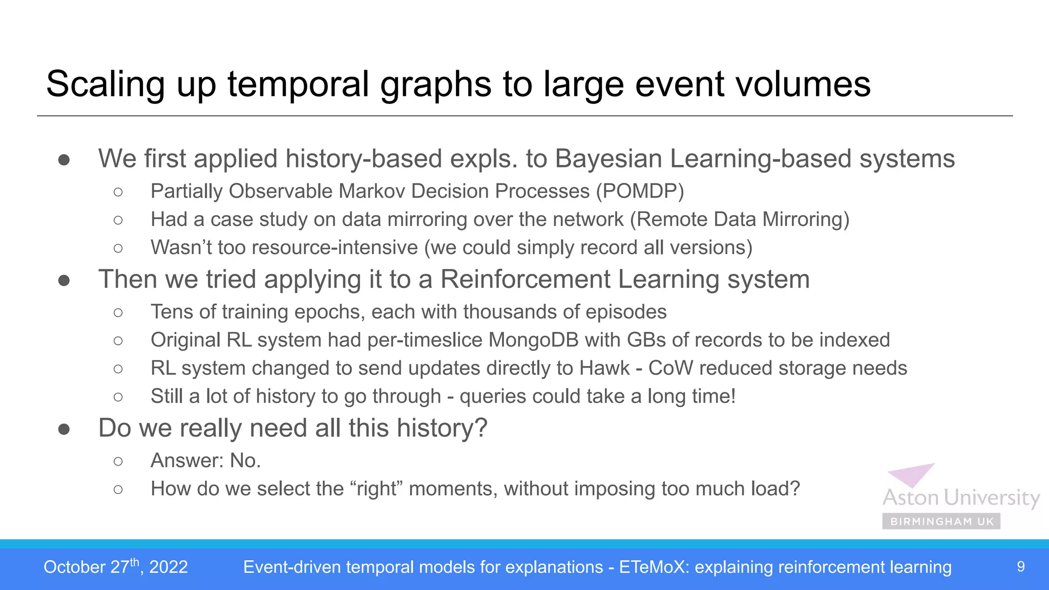 MODELS 2022 Journal-First presentation: ETeMoX - explaining reinforcement learning | PDF