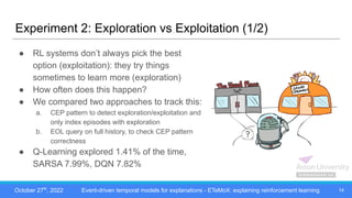 MODELS 2022 Journal-First presentation: ETeMoX - explaining reinforcement learning | PDF
