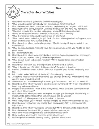 Journal ideas-and-prompts | PDF