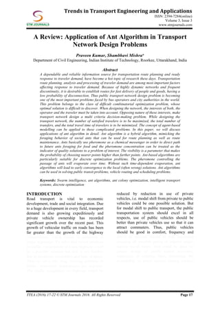 Trends in Transport Engineering and Applications vol 3 issue-3 | PDF | Publishing Industry ...