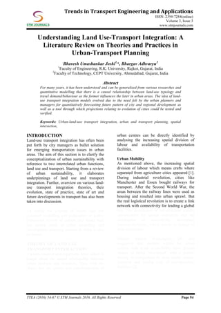 Trends in Transport Engineering and Applications vol 3 issue-3 | PDF ...