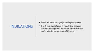 CLINICAL APPLICATIONS OF MTA | PPTX