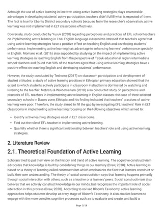 Journal published active learning in English Language | PDF | Professional School | Postgraduate ...