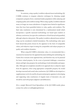 Quality Condition Adjusted Mean Methodology | PDF