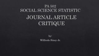 JOURNAL ARTICLE CRITIQUE sample sample.pptx
