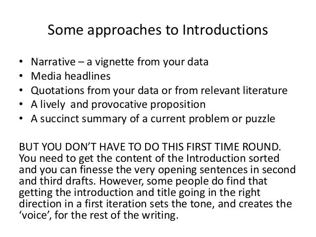 Journal article introductions