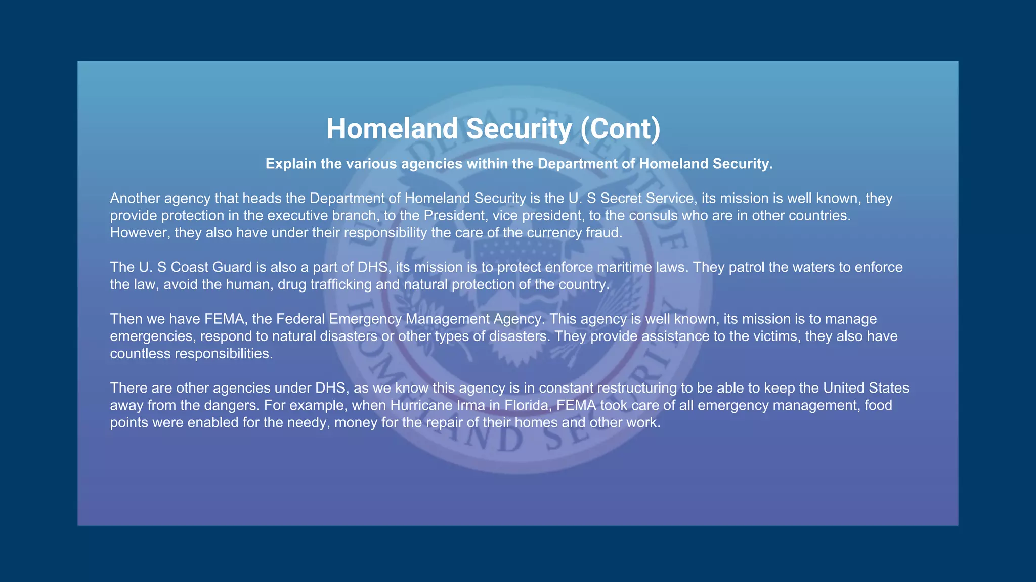 Homeland Security | PPTX