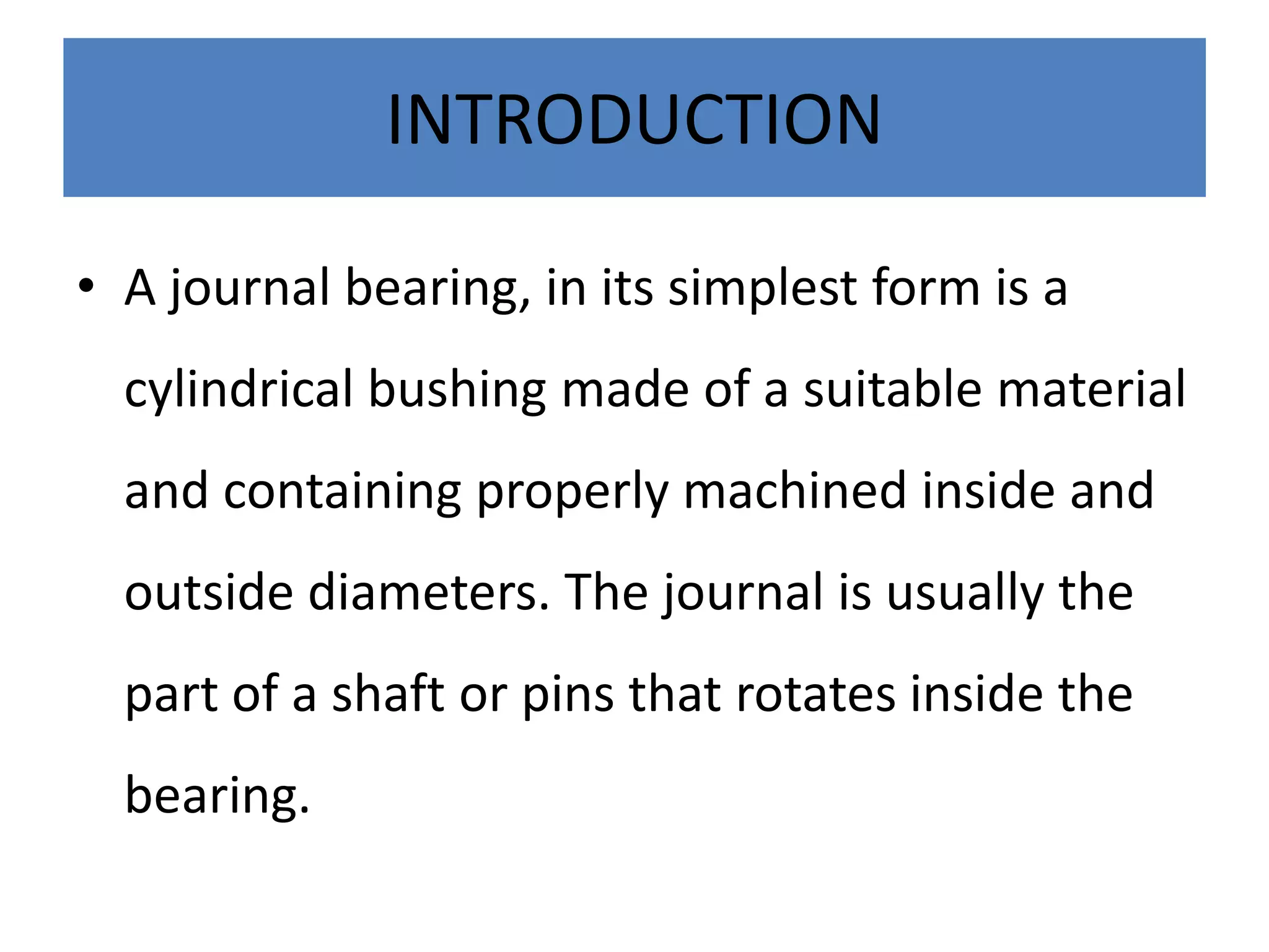 Journal bearing | PPTX