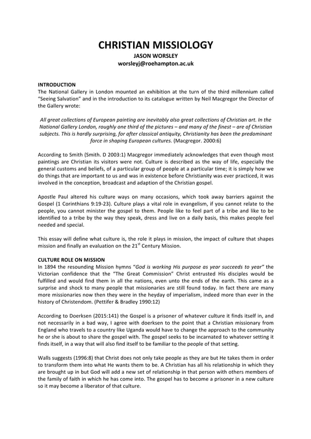 Christian Missiology | PDF