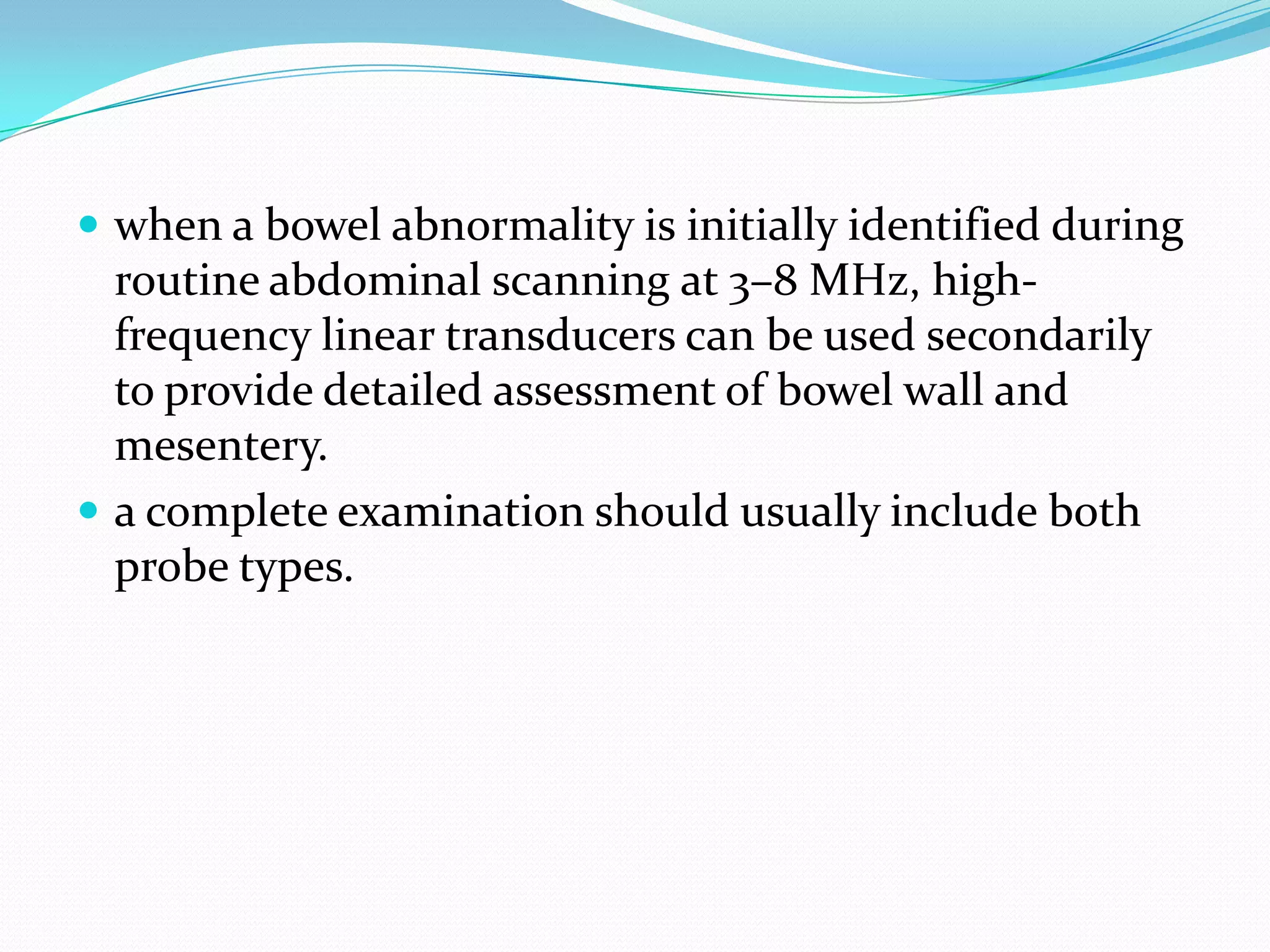 Ultrasound imaging of Bowel pathology | PPTX