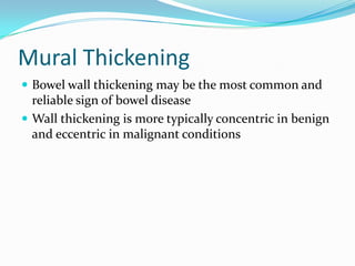 Ultrasound imaging of Bowel pathology | PPTX