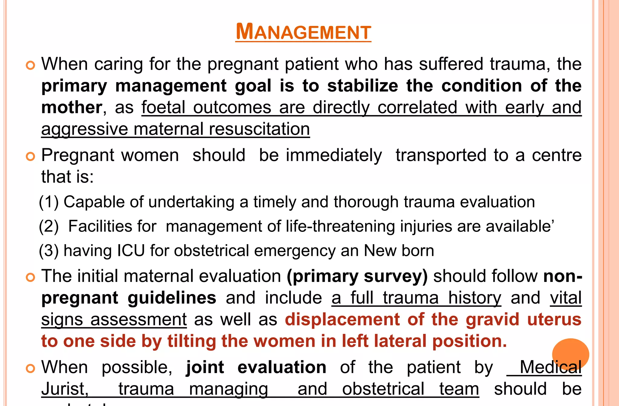 trauma and pregnancy | PPTX