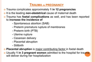 trauma and pregnancy | PPTX