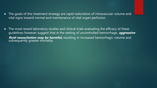 Fluid management in patients with trauma: Restrictive versus Liberal ...