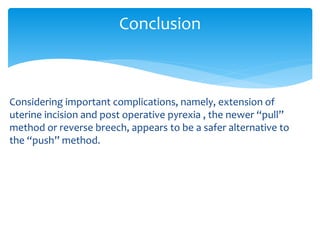 second stage cesarean section : patwardhan | PPTX