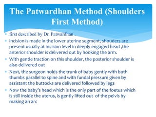 second stage cesarean section : patwardhan | PPTX