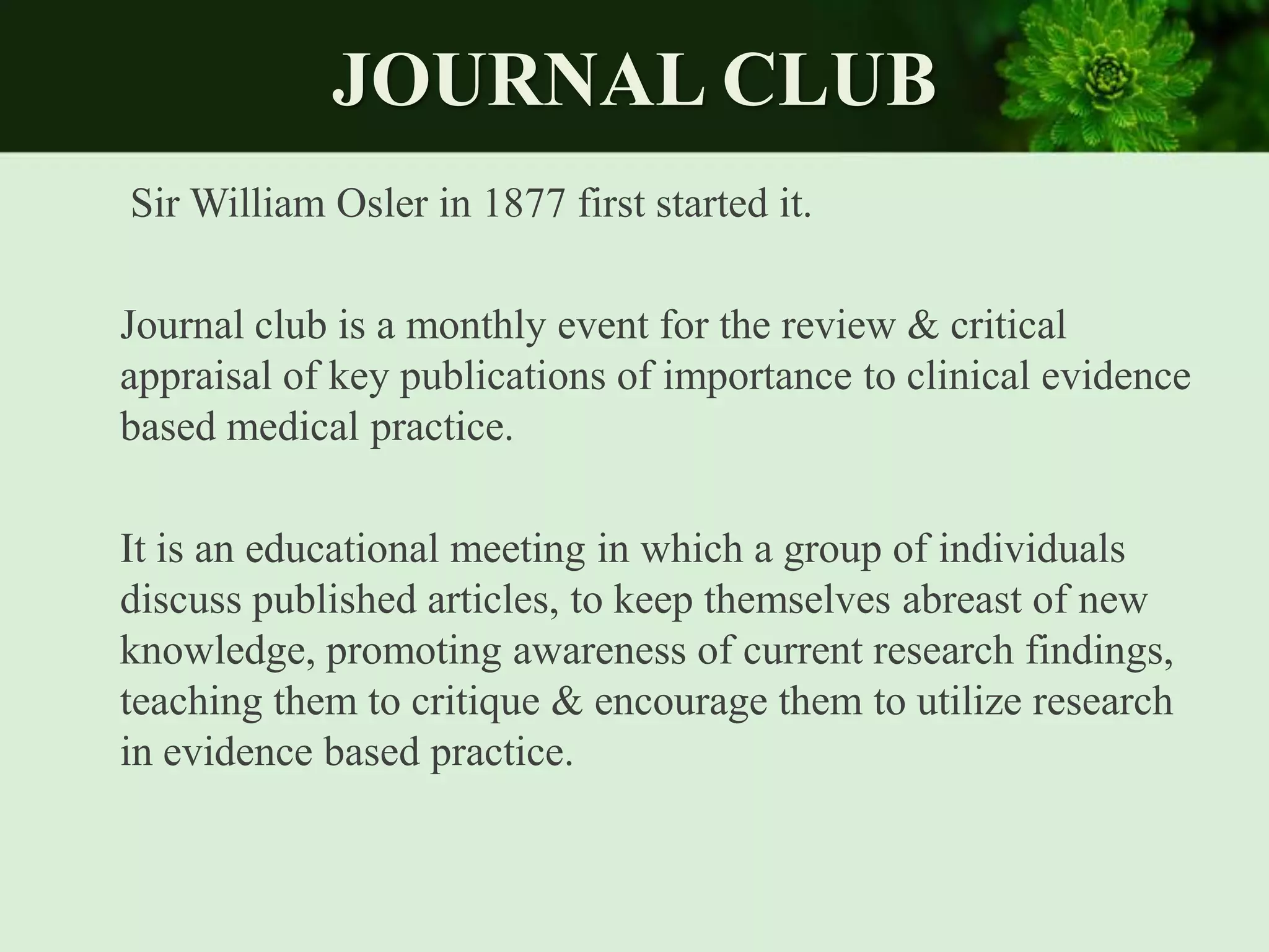 Journal club | PDF