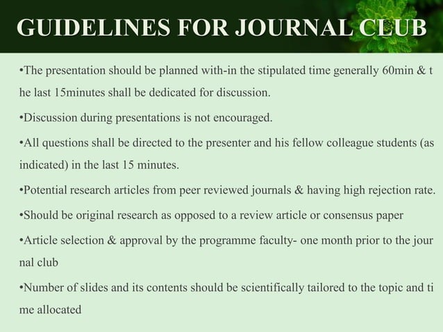 Journal club | PDF