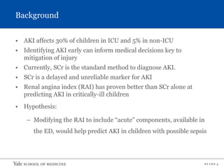 Journal Club. Early prediction of pediatric acute kidney injury from ...