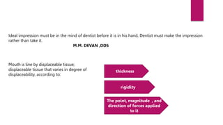 basic principles in impression making | PPTX