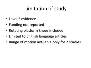 Journal club cr vs ps tkr | PPTX